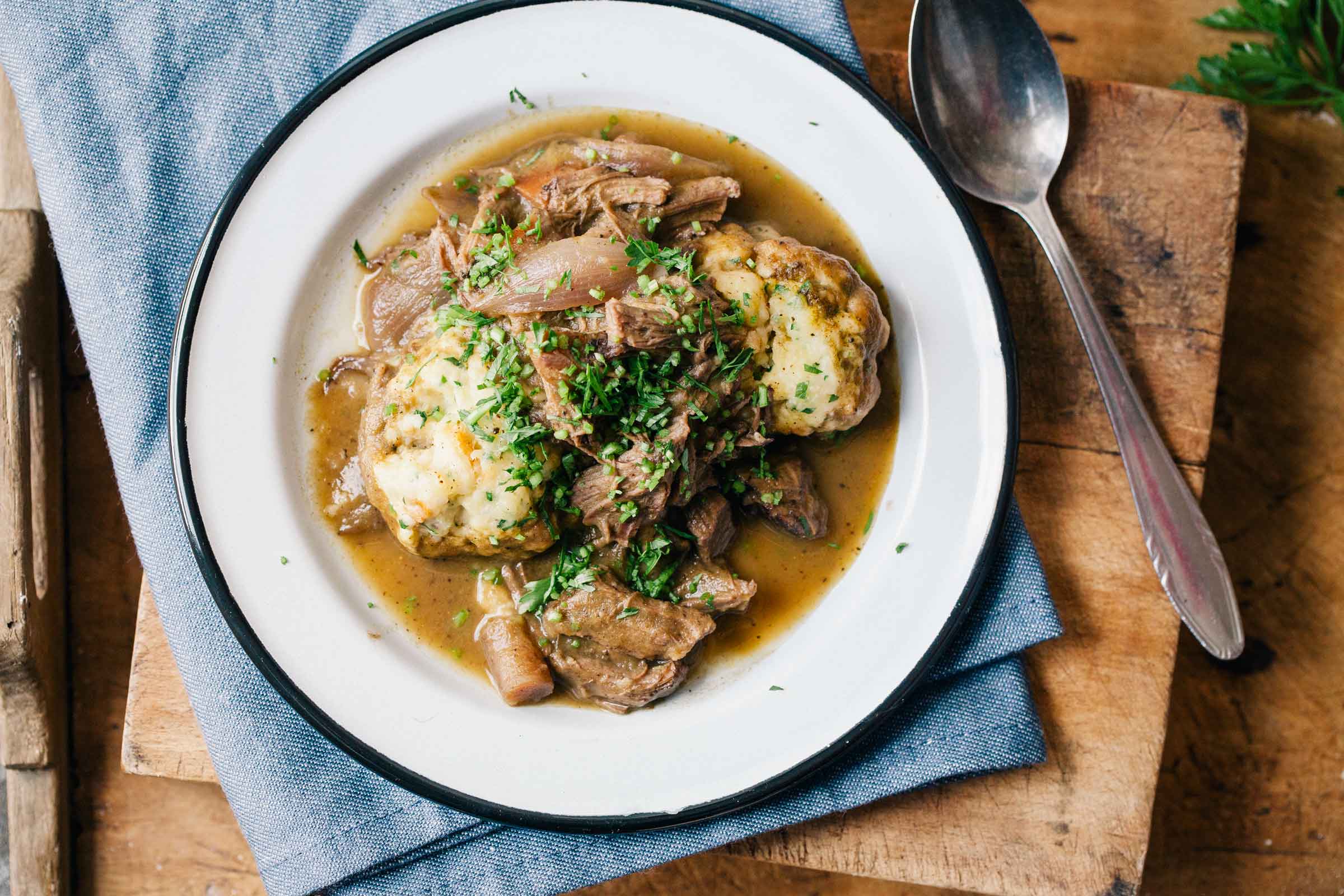 Braised beef stew with fluffy dumplings | Jernej Kitchen