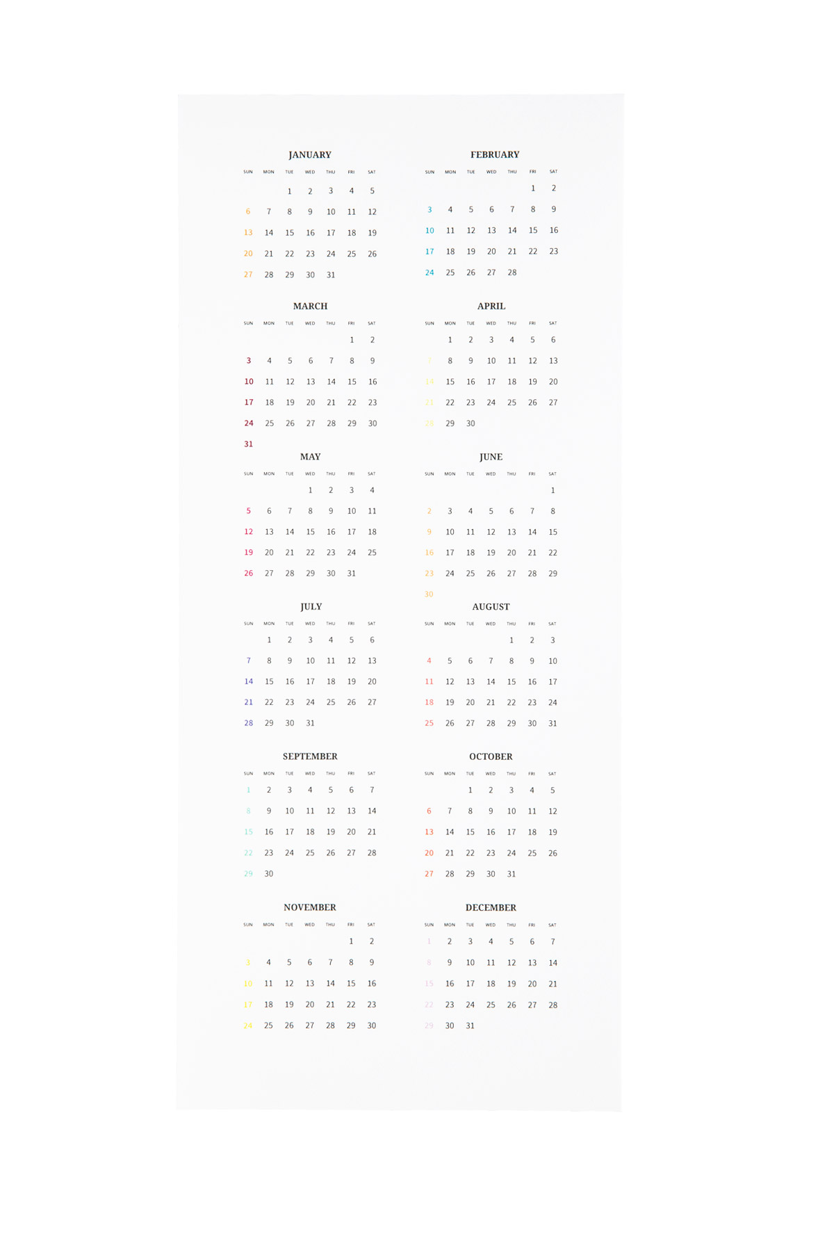 Seasonal Foodie Calendar 2019 | Jernej Kitchen