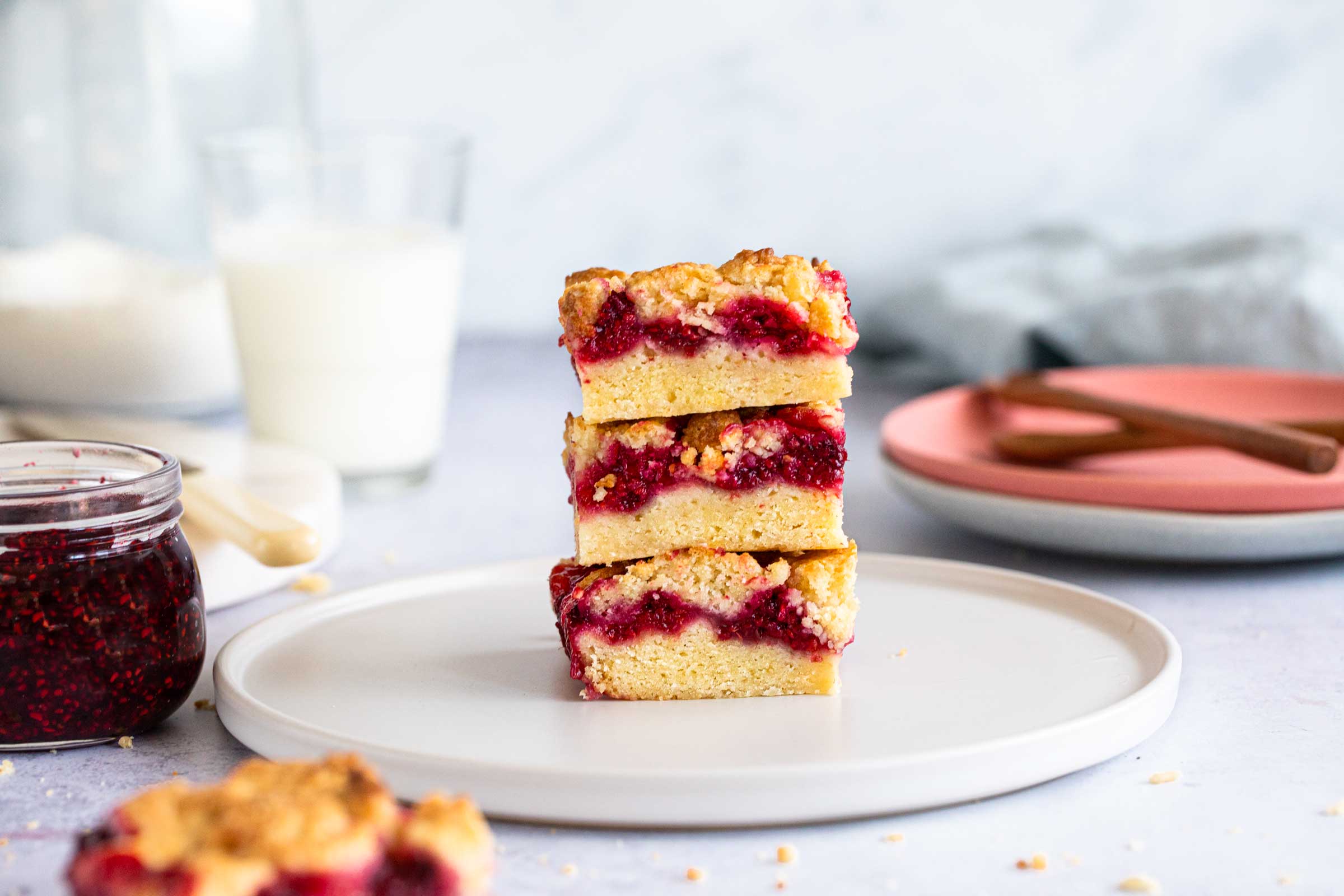 Raspberry Crumble Bars (so good!) | Jernej Kitchen