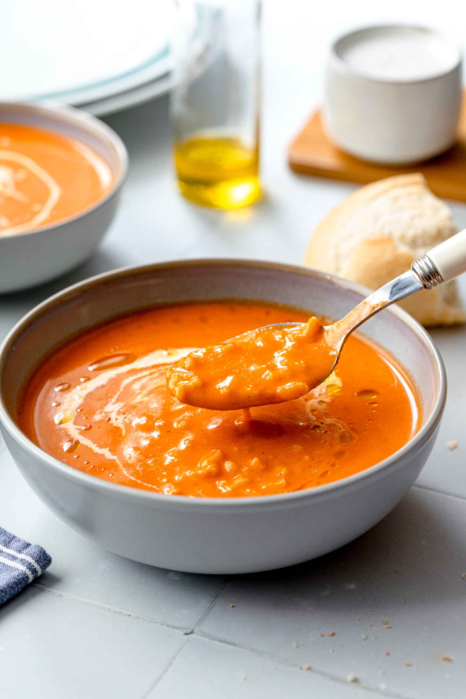 Roasted Red Pepper Soup with Rice | Jernej Kitchen